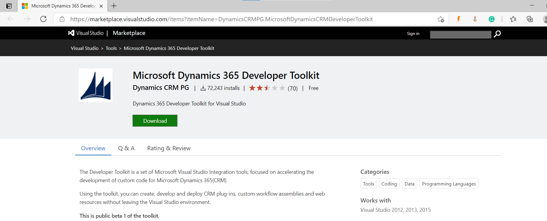 Install Dynamics 365 Developer Toolkit for Visual Studio 2017 and 2019 | Dynamics Chronicles